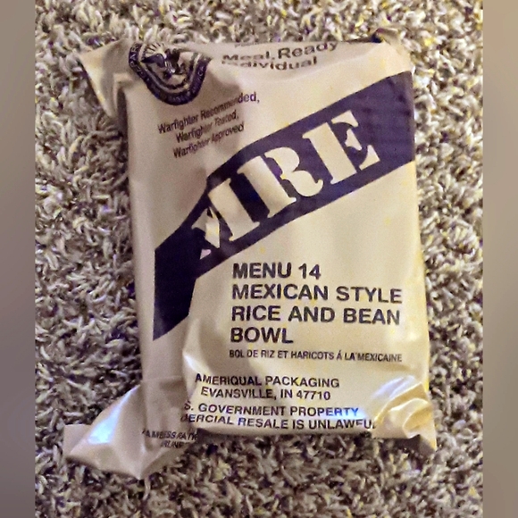 MRE | Other | Mre Meal Ready To Eat 4 Mexican Rice Beans Bowl 225 ...